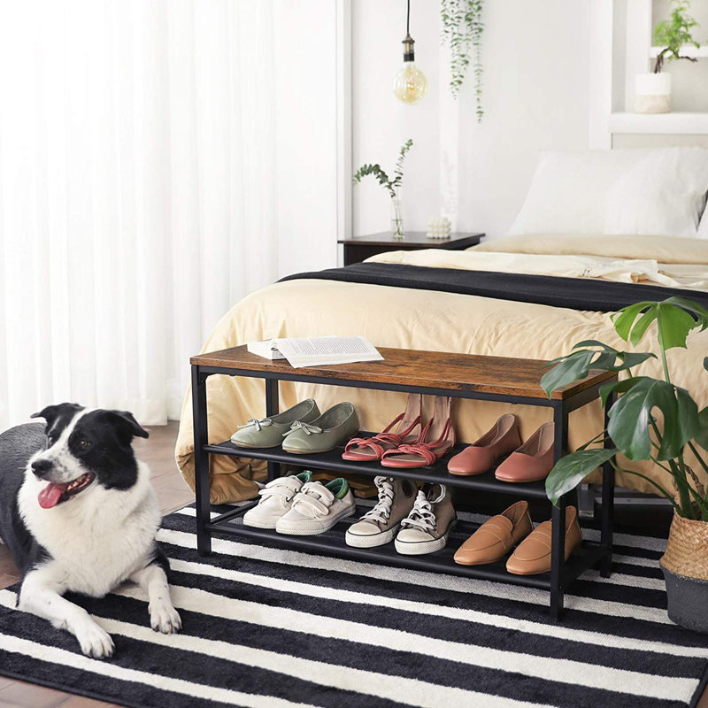 Ebern Designs 8 Pair Shoe Storage Bench & Reviews | Wayfair